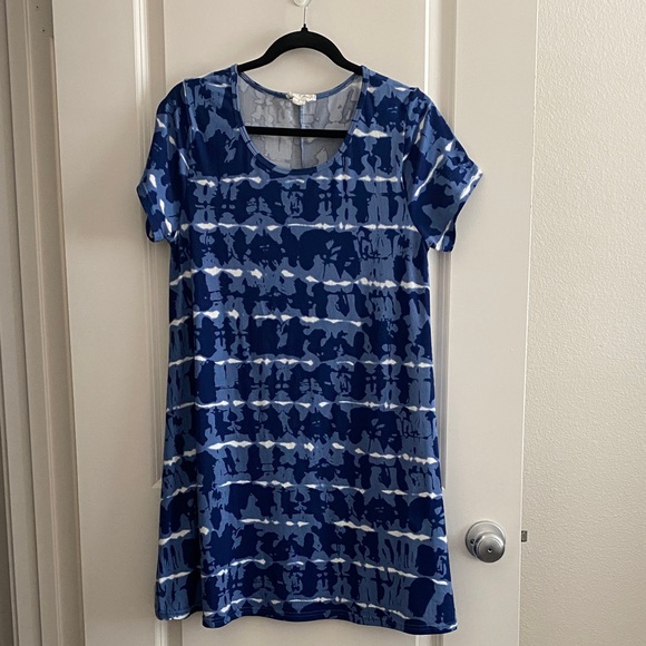 Kiwi & Punch | Dresses | Kiwi And Punch Blue Tiedye Midi Dress | Poshmark